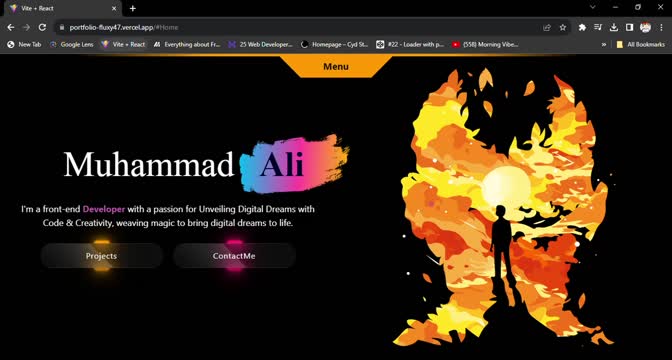 Muhammad Ali on LinkedIn: Created my portfolio using reactjs and ... Muhammad Ali on LinkedIn: Created my portfolio using reactjs and ...