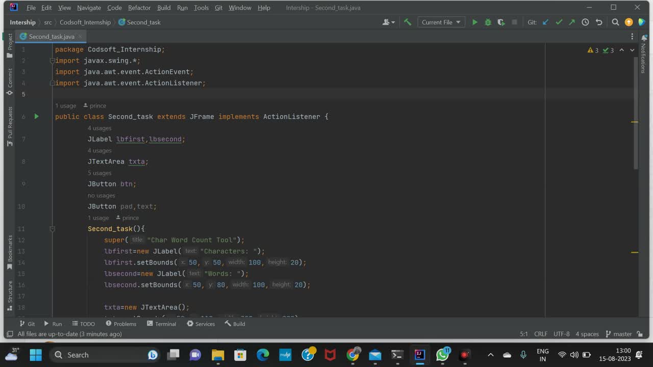 Prince Kumar on LinkedIn: #task #codsoft #javadeveloper #javaintern Prince Kumar on LinkedIn: #task #codsoft #javadeveloper #javaintern