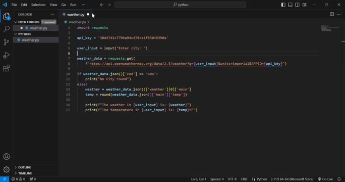 Shubham Kumar on LinkedIn: #python #programming #weatherapp #api # ... Shubham Kumar on LinkedIn: #python #programming #weatherapp #api # ...