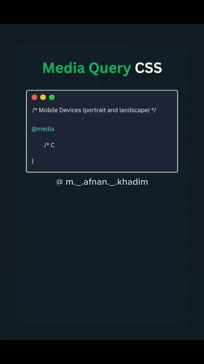M Afnan Khadim on LinkedIn: CSS Media Query M Afnan Khadim on LinkedIn: CSS Media Query