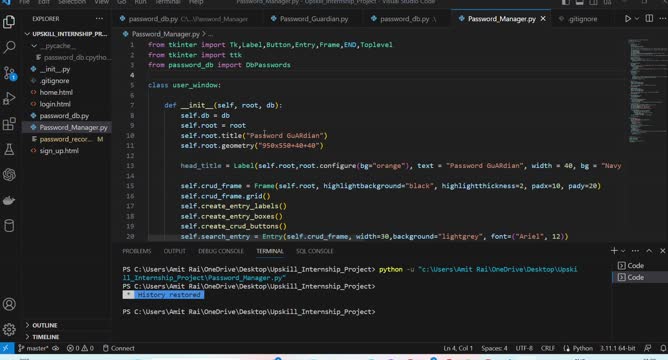 Amit Kumar Rai on LinkedIn: #internship #python #tkinter #sqlite Amit Kumar Rai on LinkedIn: #internship #python #tkinter #sqlite