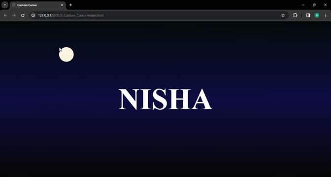 Nisha Manoj Salunkhe on LinkedIn: #html #css #javascript #customcursor ... Nisha Manoj Salunkhe on LinkedIn: #html #css #javascript #customcursor ...