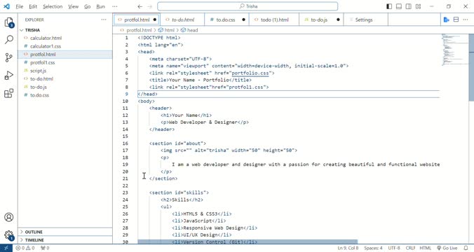 Trisha Dhara on LinkedIn: portfolio by using html, css and java. Trisha Dhara on LinkedIn: portfolio by using html, css and java.
