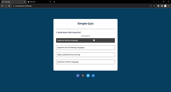 Sabeh Shaikh on LinkedIn: #coding #javascript #frontenddeveloper #quizapp Sabeh Shaikh on LinkedIn: #coding #javascript #frontenddeveloper #quizapp