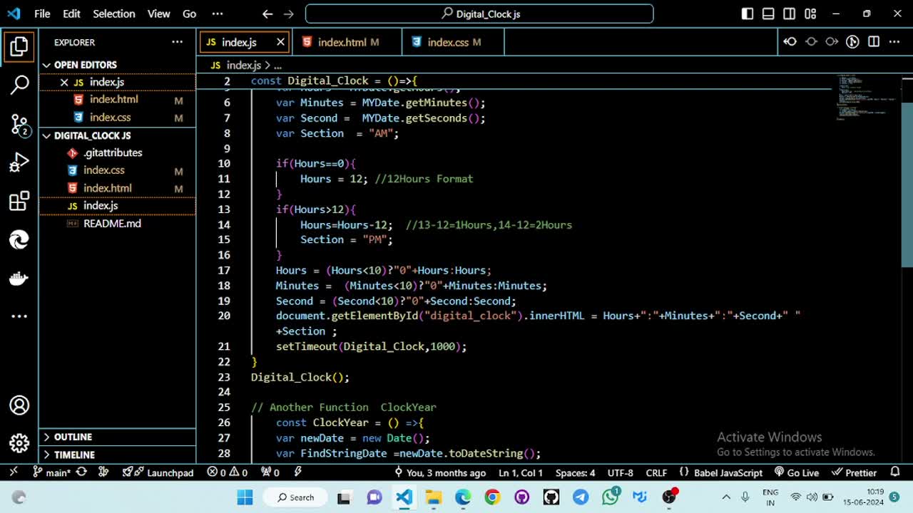 Gajendra Singh Chauhan on LinkedIn: #digitalclock #html #css #javascript Gajendra Singh Chauhan on LinkedIn: #digitalclock #html #css #javascript