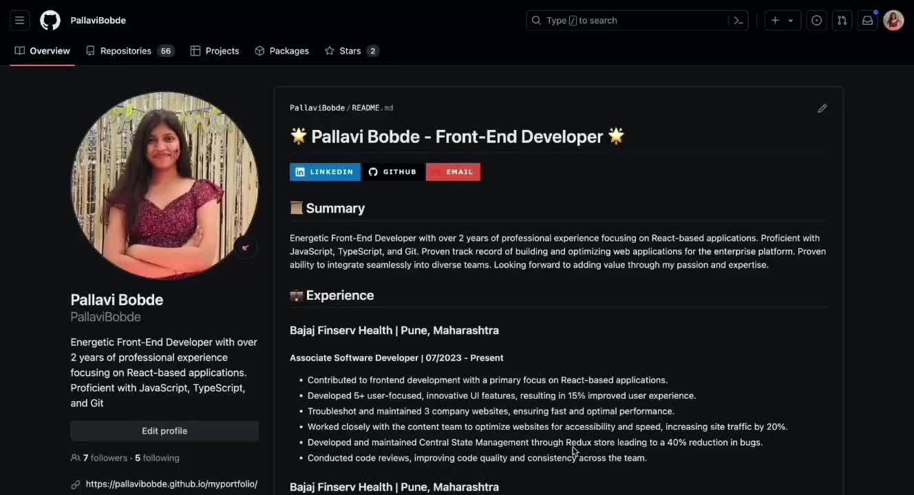 Pallavi Bobde on LinkedIn: #frontenddevelopment #react #nextjs #github ... Pallavi Bobde on LinkedIn: #frontenddevelopment #react #nextjs #github ...
