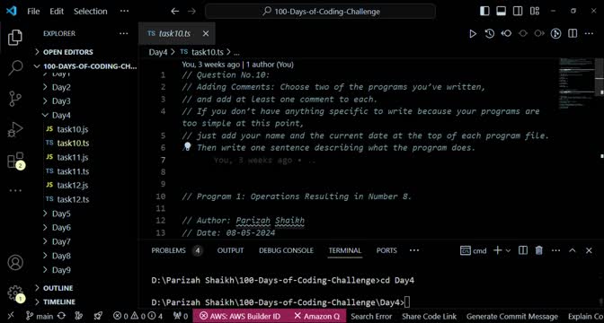 Parizah Shaikh on LinkedIn: #100daysofcode #typescript #day4 # ... Parizah Shaikh on LinkedIn: #100daysofcode #typescript #day4 # ...