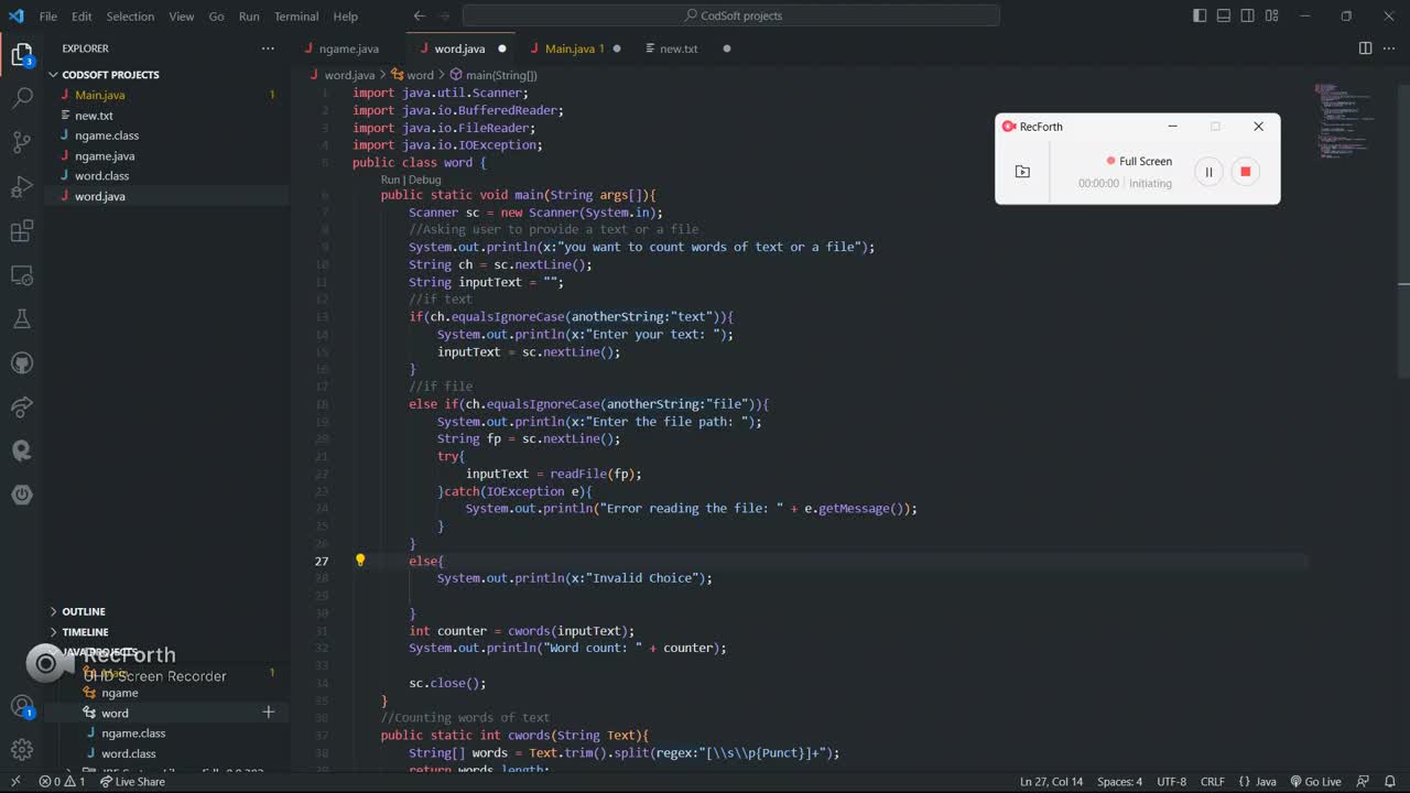 Ayush Chandra on LinkedIn: #codsoft #java Ayush Chandra on LinkedIn: #codsoft #java