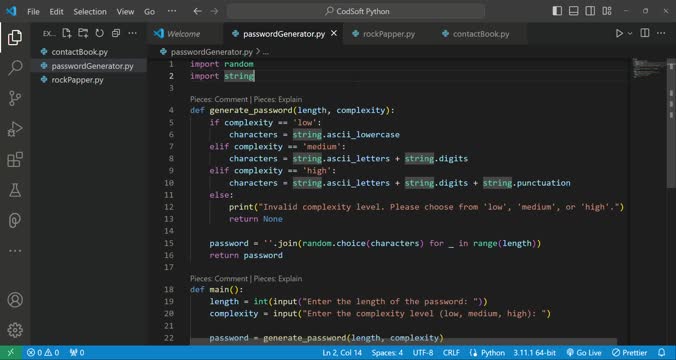 Chaitali Lohar on LinkedIn: #codsoft #pythonprogramming #python # ... Chaitali Lohar on LinkedIn: #codsoft #pythonprogramming #python # ...