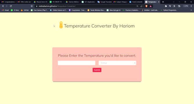 Hari Om Mishra on LinkedIn: #task1 #html #css #javascript #bharatintern ... Hari Om Mishra on LinkedIn: #task1 #html #css #javascript #bharatintern ...