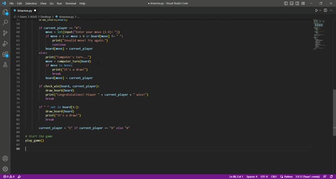kaustubh Tidke on LinkedIn: #tictactoe #tictactoe #pythonprogramming # ... kaustubh Tidke on LinkedIn: #tictactoe #tictactoe #pythonprogramming # ...