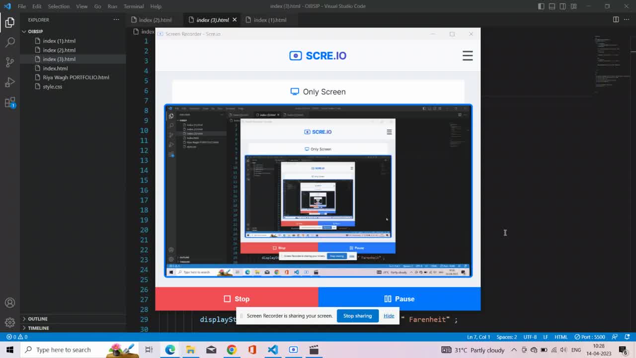 Siddhi Shinde on LinkedIn: #html #css #oasisinfobyte Siddhi Shinde on LinkedIn: #html #css #oasisinfobyte