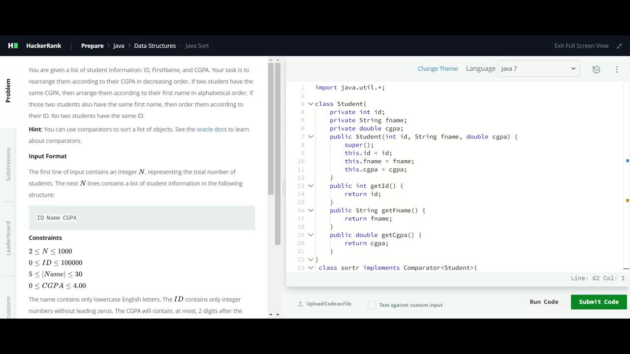 Shivam Limbhare on LinkedIn: #java #coding #javasort #programming # ... Shivam Limbhare on LinkedIn: #java #coding #javasort #programming # ...