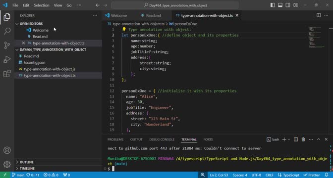 Muniba Ahmed on LinkedIn: #100daysofcodingchallenge #typescript #giaic Muniba Ahmed on LinkedIn: #100daysofcodingchallenge #typescript #giaic
