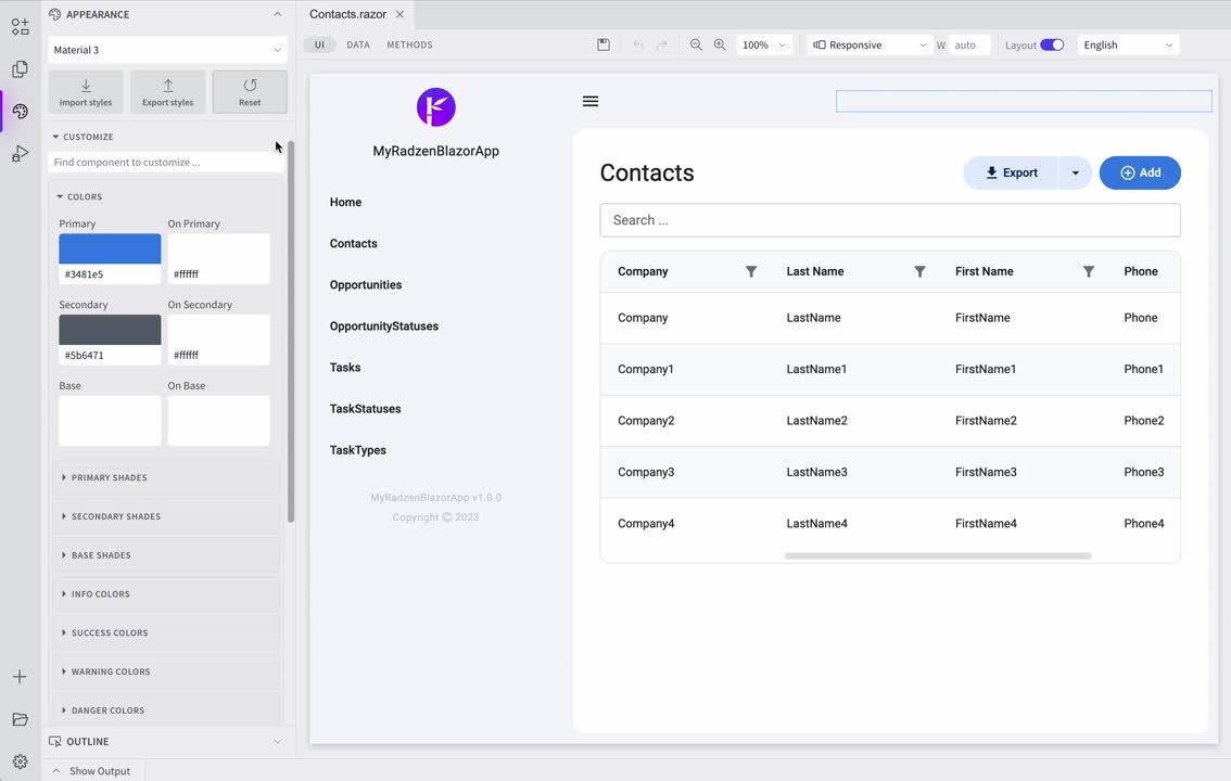 Radzen on LinkedIn: Customize themes in Radzen Blazor Studio Radzen on LinkedIn: Customize themes in Radzen Blazor Studio