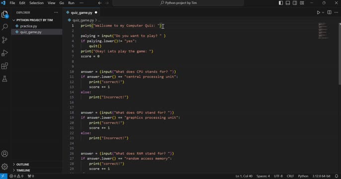 Azmat Ali on LinkedIn: #python #programming #quizproject # ... Azmat Ali on LinkedIn: #python #programming #quizproject # ...