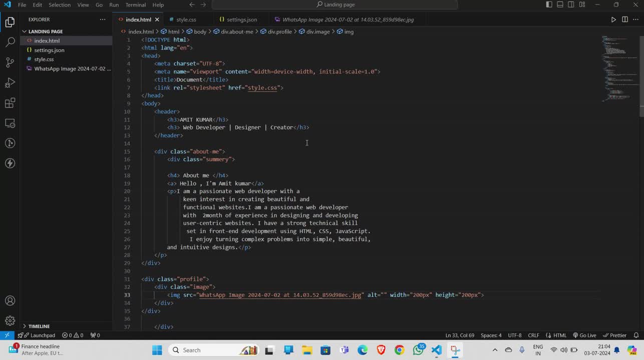 Amit Kumar on LinkedIn: #html #css #js #landingpage Amit Kumar on LinkedIn: #html #css #js #landingpage