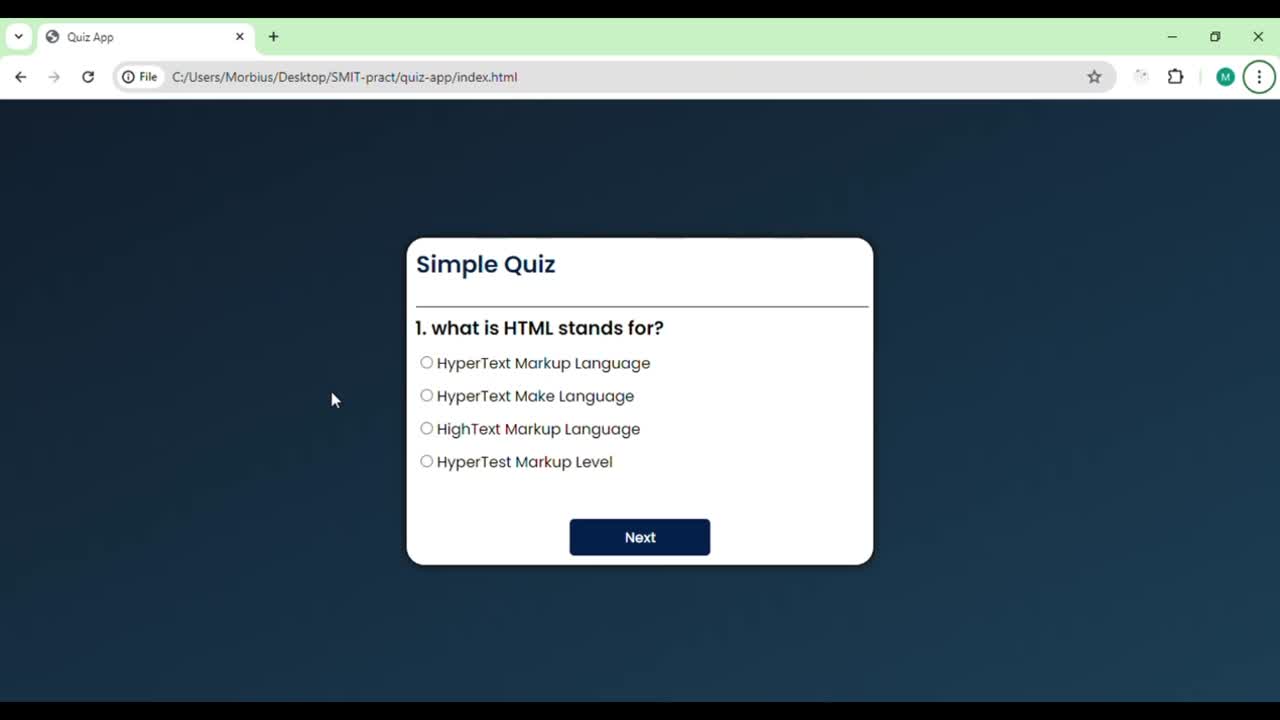 Ali Hamza on LinkedIn: #webdevelopment #javascript #html #css #quizapp ... Ali Hamza on LinkedIn: #webdevelopment #javascript #html #css #quizapp ...