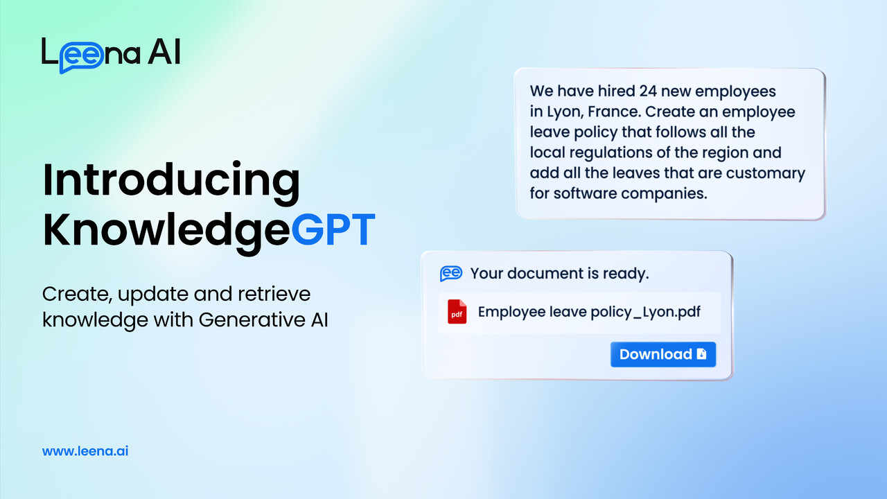 Naman Kumar on LinkedIn: Introducing KnowledgeGPT by Leena AI ... Naman Kumar on LinkedIn: Introducing KnowledgeGPT by Leena AI ...