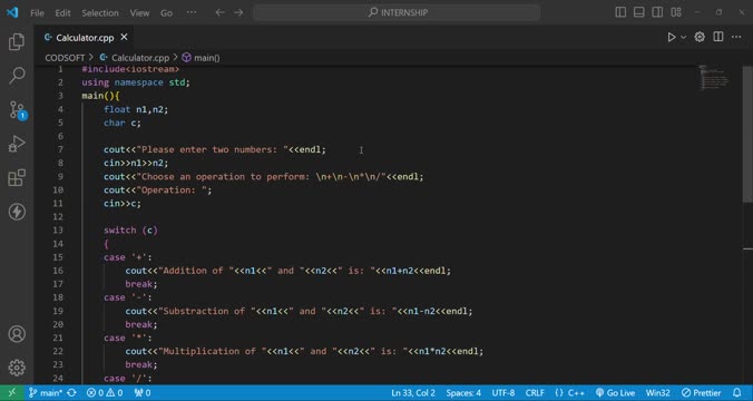 Sanket Jadhav on LinkedIn: #cplusplus #programming #internship #codsoft ... Sanket Jadhav on LinkedIn: #cplusplus #programming #internship #codsoft ...