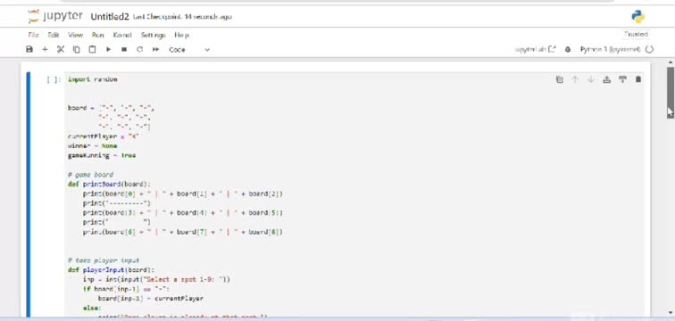 Aditya Jindal on LinkedIn: #pythonprogramming #tictactoe #internpe Aditya Jindal on LinkedIn: #pythonprogramming #tictactoe #internpe