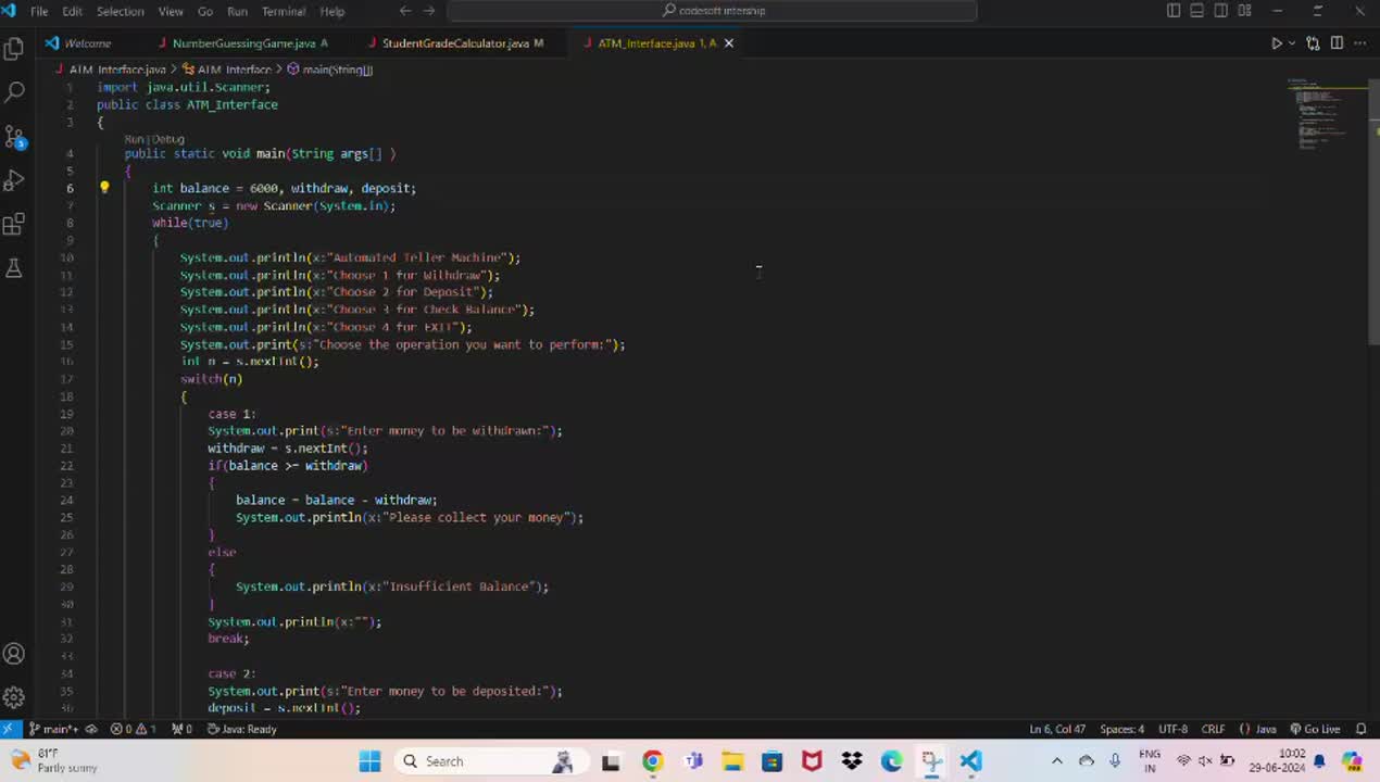 Ankita Golait on LinkedIn: #codesoft #internship #javaprogramming #codesoft Ankita Golait on LinkedIn: #codesoft #internship #javaprogramming #codesoft