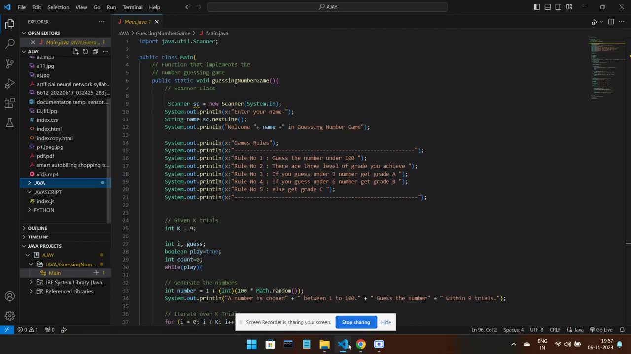 AJAY YADAV on LinkedIn: #1st #codsoft #numberguessinggame #task1 #java ... AJAY YADAV on LinkedIn: #1st #codsoft #numberguessinggame #task1 #java ...
