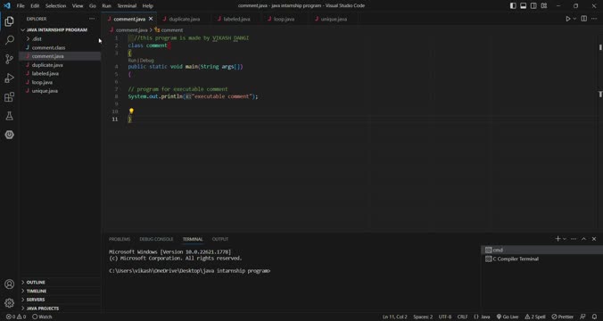 Vikash Dangi on LinkedIn: #java #programming #internship #intern # ... Vikash Dangi on LinkedIn: #java #programming #internship #intern # ...