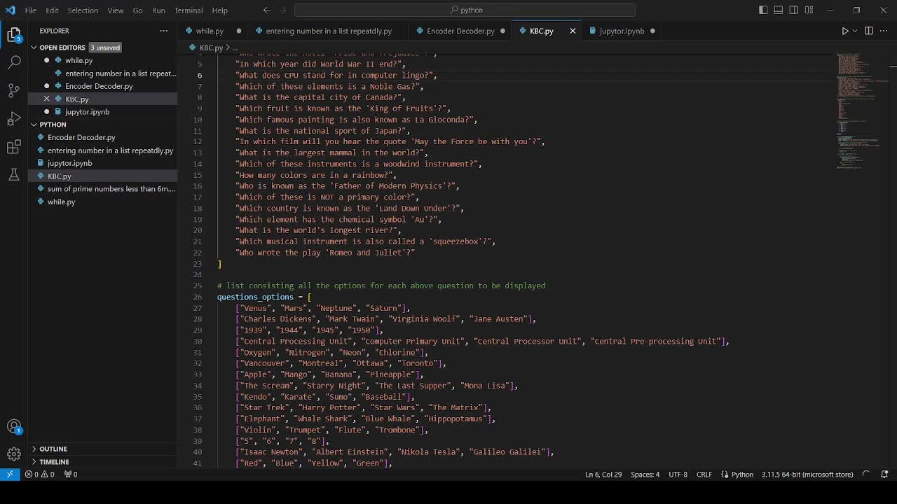 Hammad Irfan on LinkedIn: #python #quizgame #codingprojects # ... Hammad Irfan on LinkedIn: #python #quizgame #codingprojects # ...