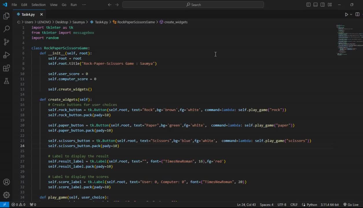 Saumya Shree on LinkedIn: #internship #programming #python #codsoft Saumya Shree on LinkedIn: #internship #programming #python #codsoft