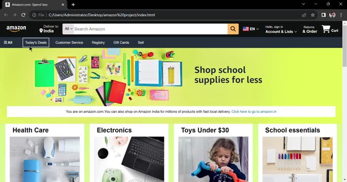 Ajeet Raj on LinkedIn: #webdevelopment #html #css #amazoninspired Ajeet Raj on LinkedIn: #webdevelopment #html #css #amazoninspired