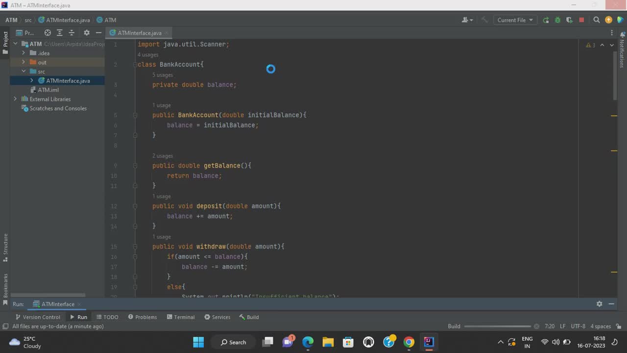 Arpita Bhargava on LinkedIn: #codsoft #javaprogramming #java #atm # ... Arpita Bhargava on LinkedIn: #codsoft #javaprogramming #java #atm # ...