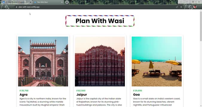 Wasi Ahmad on LinkedIn: Created Tour Website using REACT JS Where you ... Wasi Ahmad on LinkedIn: Created Tour Website using REACT JS Where you ...