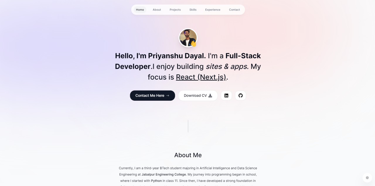 Priyanshu Dayal on LinkedIn: #webdevelopment #nextjs #framermotion # ... Priyanshu Dayal on LinkedIn: #webdevelopment #nextjs #framermotion # ...