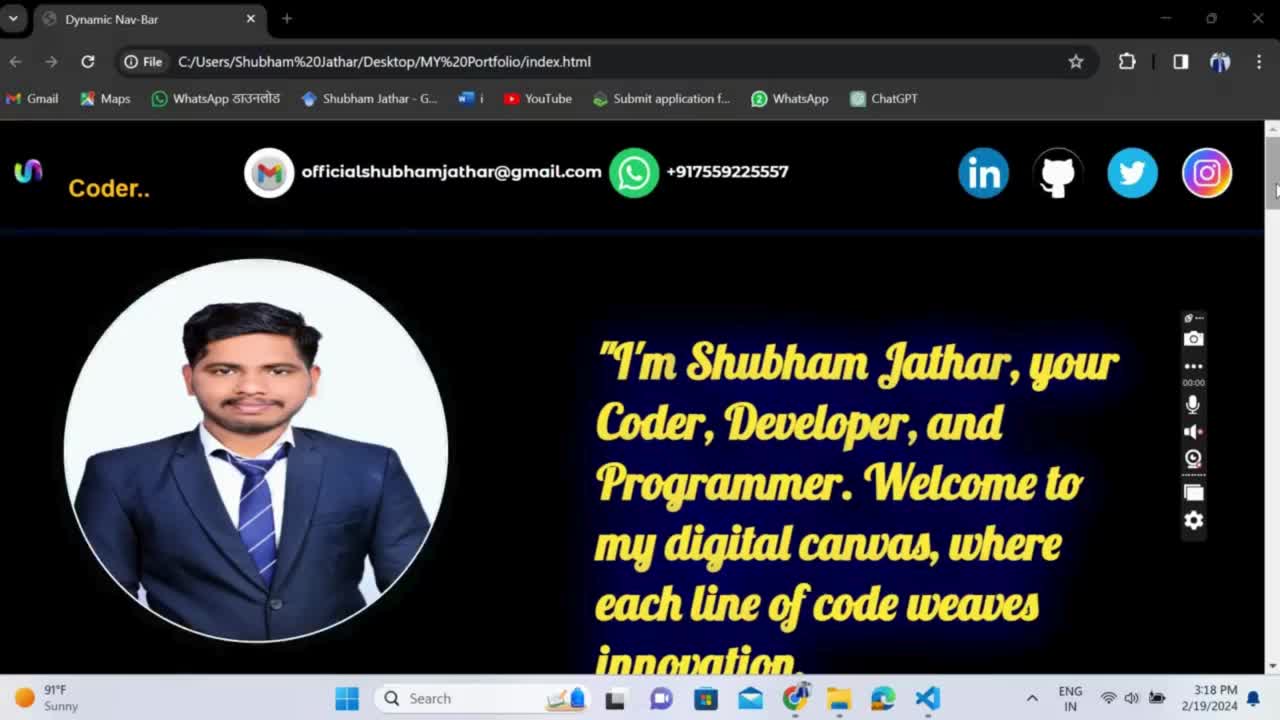 Shubham Jathar on LinkedIn: #html #css #onlineportfolio #webdevelopment Shubham Jathar on LinkedIn: #html #css #onlineportfolio #webdevelopment