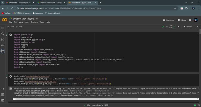 Durgesh Shinde on LinkedIn: #internship #codsoft #machinelearning #nlp ... Durgesh Shinde on LinkedIn: #internship #codsoft #machinelearning #nlp ...