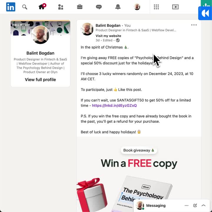 Balint Bogdan on LinkedIn: ๐ Christmas Giveaway Winners! Huge congrats ... Balint Bogdan on LinkedIn: ๐ Christmas Giveaway Winners! Huge congrats ...