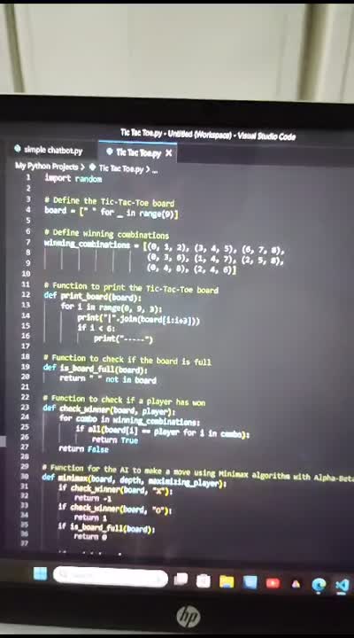 Sarthak Jain on LinkedIn: Its a python code of AI Tic Tac Toe game. CodSoft Sarthak Jain on LinkedIn: Its a python code of AI Tic Tac Toe game. CodSoft