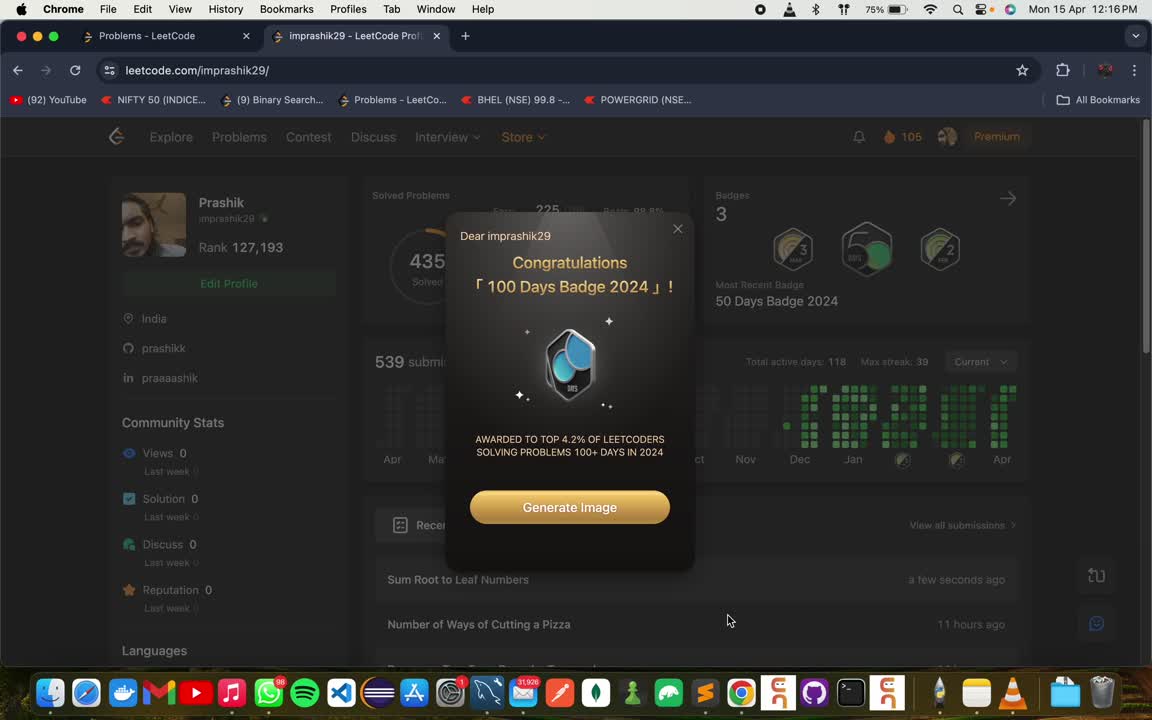 Prashik Khotkar on LinkedIn: #leetcode #coding #achievementunlocked # ... Prashik Khotkar on LinkedIn: #leetcode #coding #achievementunlocked # ...