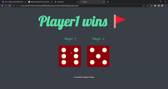 Deepak Verma on LinkedIn: #javascript #css #html #dicegame #dom Deepak Verma on LinkedIn: #javascript #css #html #dicegame #dom