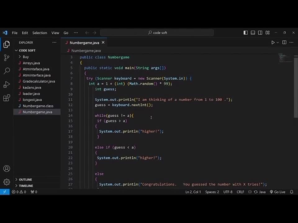 Anshul kirar on LinkedIn: #task #codesoft #codesoft #java #internship Anshul kirar on LinkedIn: #task #codesoft #codesoft #java #internship