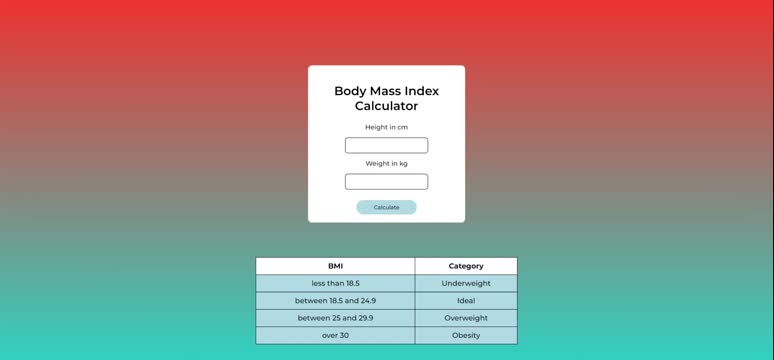 Created BMI Calculator using HTML,CSS & JavaScript | Hardik Rathod ... Created BMI Calculator using HTML,CSS & JavaScript | Hardik Rathod ...