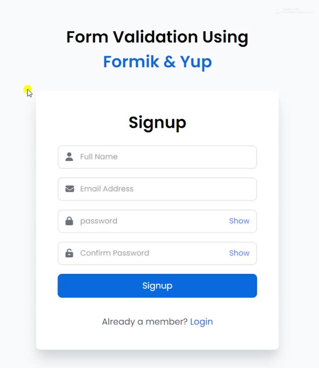 Salman Ahmed on LinkedIn: #react #formik #yup #formvalidation # ... Salman Ahmed on LinkedIn: #react #formik #yup #formvalidation # ...