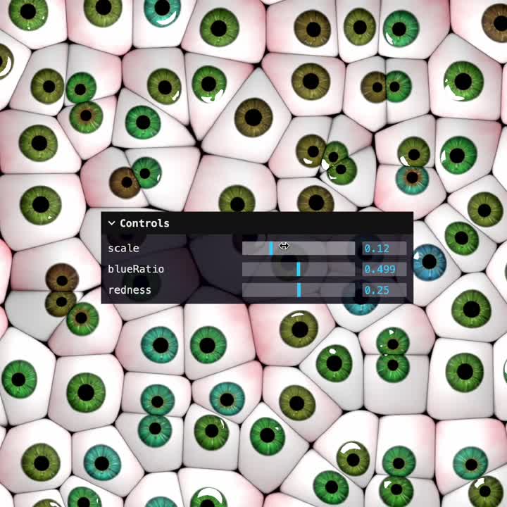 New #WebGL pattern! Voronoi diagram with eyes calculated over polar ... New #WebGL pattern! Voronoi diagram with eyes calculated over polar ...