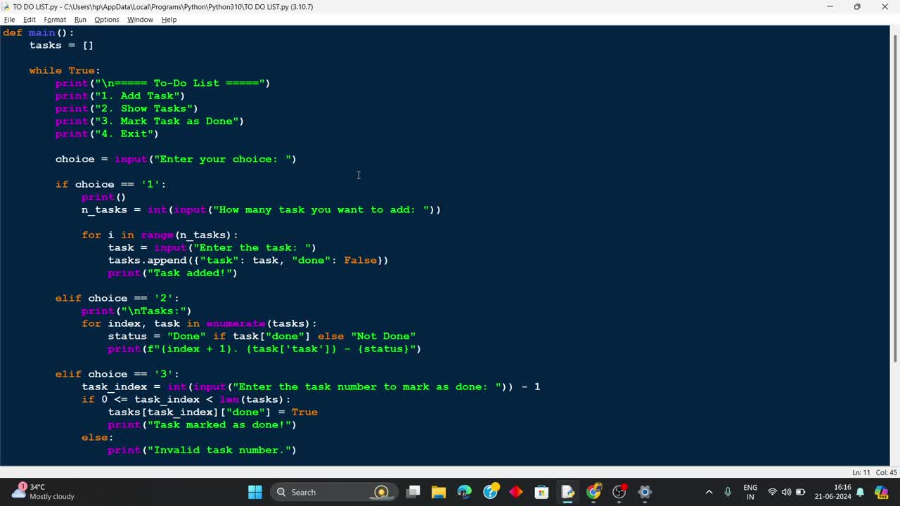 Khushal Chaudhari on LinkedIn: #codsoft #internship #pythonprogramming Khushal Chaudhari on LinkedIn: #codsoft #internship #pythonprogramming
