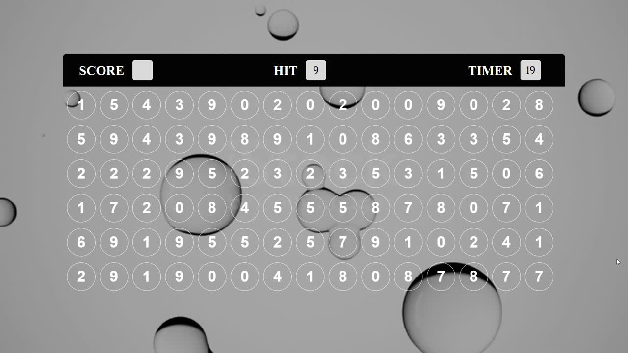 Manish Mandlekar on LinkedIn: Bubble Game. by using HTML,JS,CSS Manish Mandlekar on LinkedIn: Bubble Game. by using HTML,JS,CSS