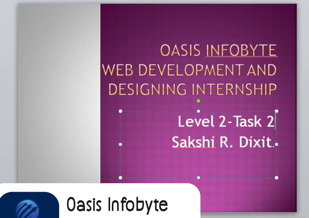 Sakshi Dixit on LinkedIn: #connections #tasks #level2 #oasisinfobyte # ... Sakshi Dixit on LinkedIn: #connections #tasks #level2 #oasisinfobyte # ...