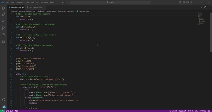 Completed a simple calculator task at CodSoft | Megha . posted on the ... Completed a simple calculator task at CodSoft | Megha . posted on the ...