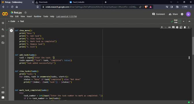 Krishna Yadav on LinkedIn: #python #todolist Krishna Yadav on LinkedIn: #python #todolist