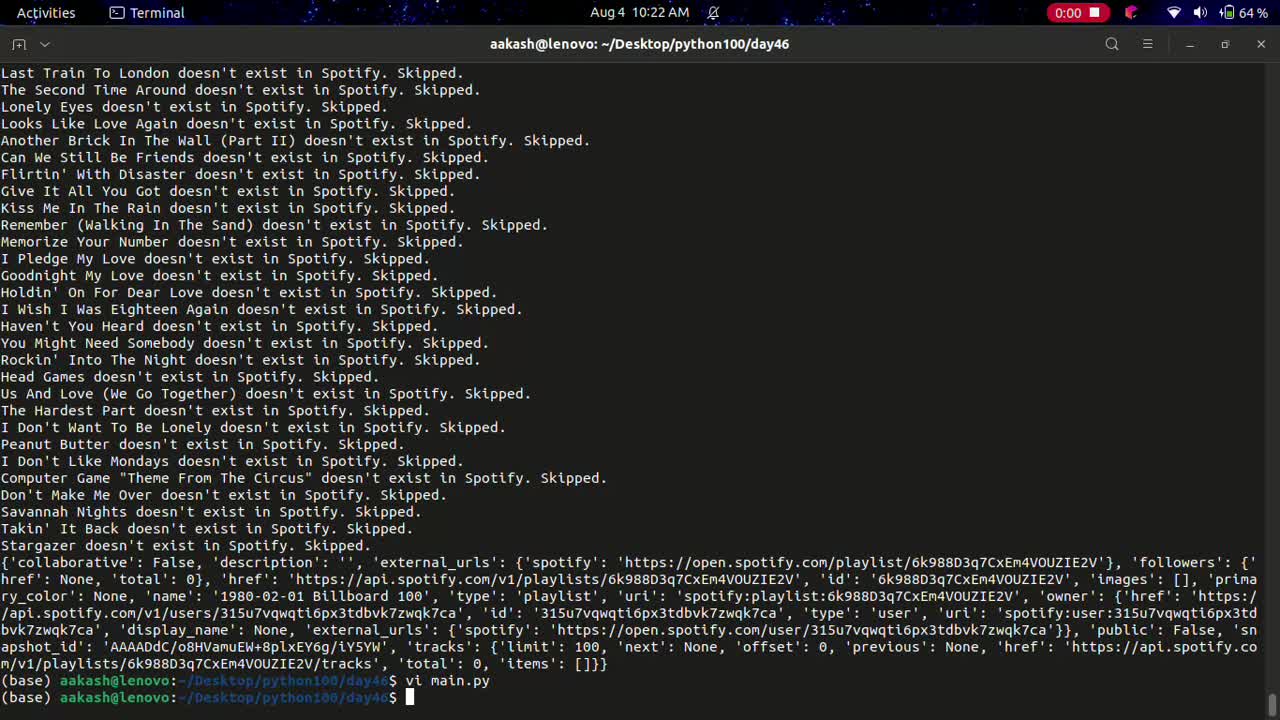 Aakash Kumar on LinkedIn: #100daysofcode #python #apis #webscraping # ... Aakash Kumar on LinkedIn: #100daysofcode #python #apis #webscraping # ...